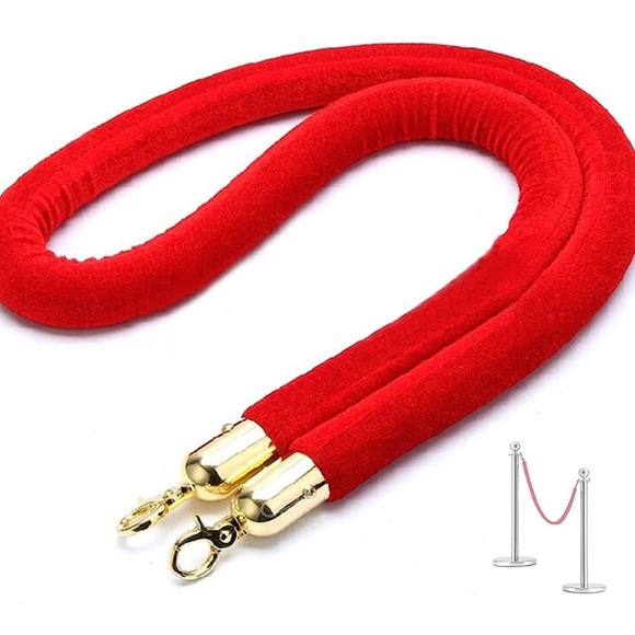 Unbranded | Other | 9 Red Velvet Stanchion Rope Crowd Control Barrier ...